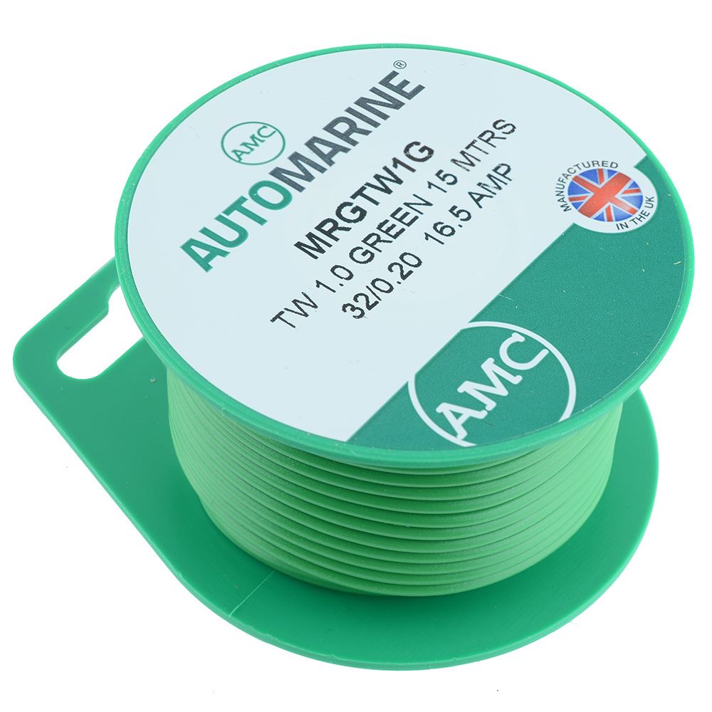 Green 1mm Thin Wall 16.5A Cable Mini Reel 15m — Switch Electronics ...