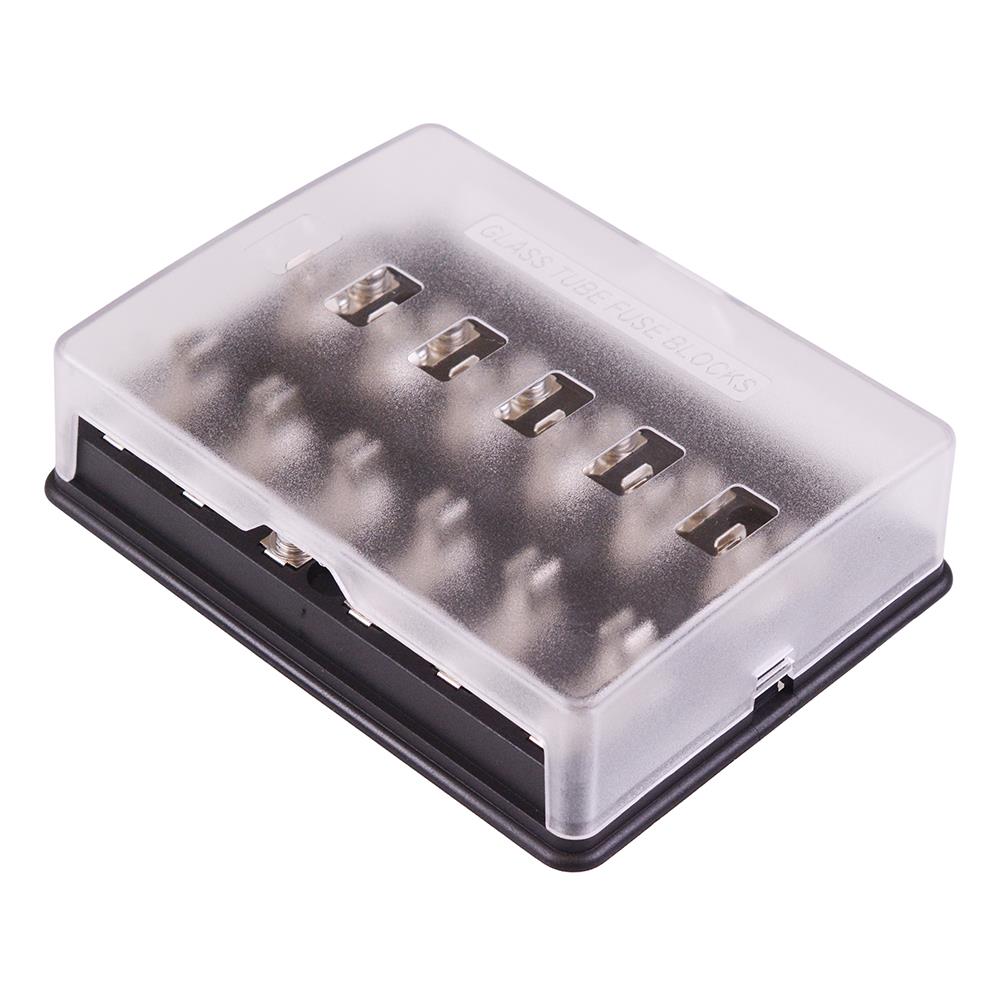 6 Way 6.3x32mm Cartridge Fuse Box 30A 32VDC — Switch Electronics | Your ...
