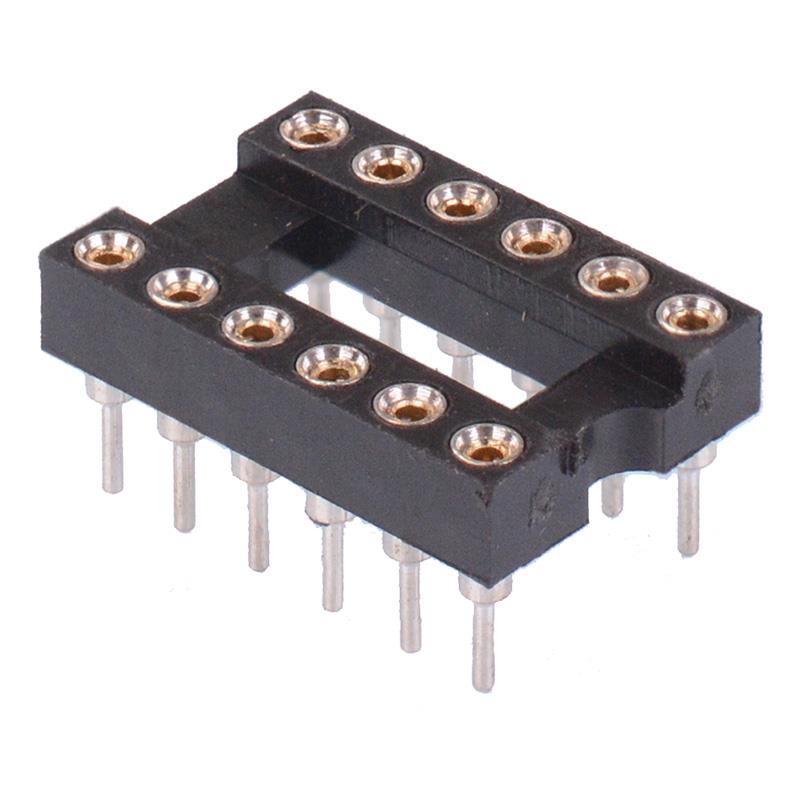 12 Pin DIP/DIL Turned Pin IC Socket Connector 0.3" Pitch — Switch ...