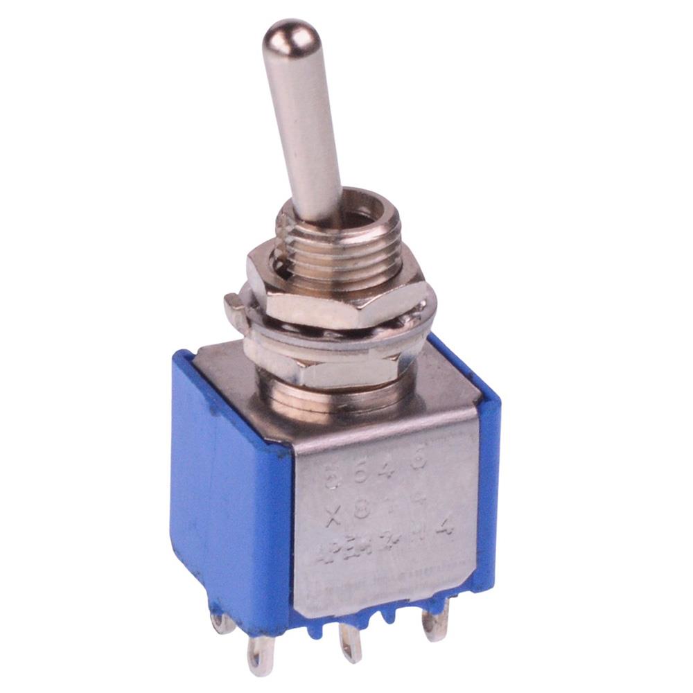 5646AX814 APEM On-On 6.35mm Miniature Toggle Switch DPDT 4A 30VDC ...