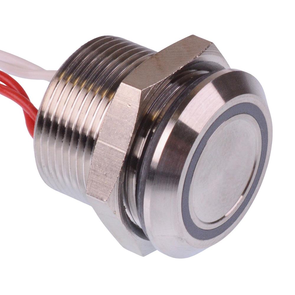 PBARAPFB242W0S APEM Red LED Latching NO Timed 19mm Piezo Switch IP68 ...