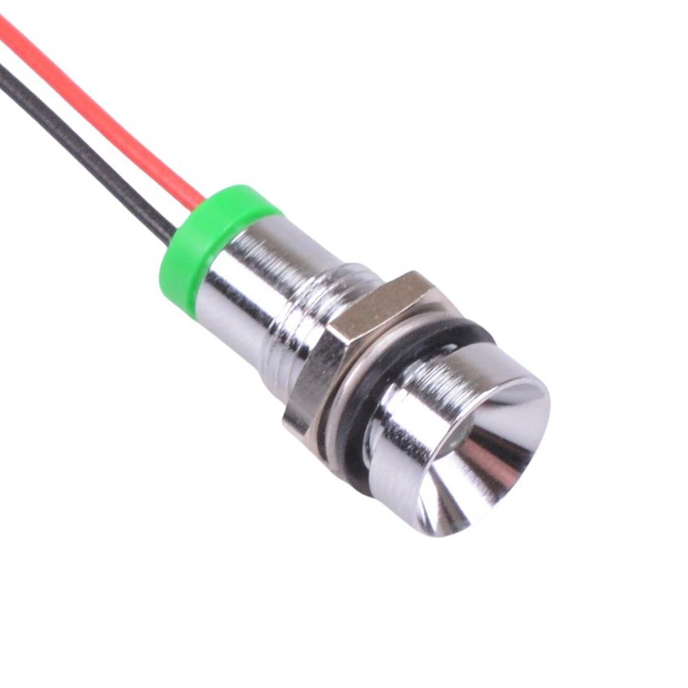 Q8R7CXXSG24E Super Bright Green Recessed 8mm 24VDC LED Panel Indicator ...