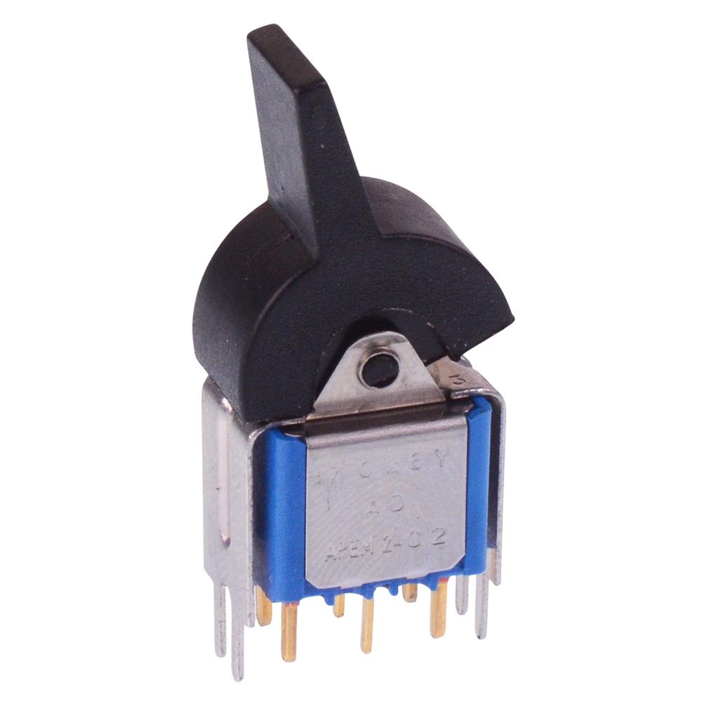 7046YADB Black Paddle On-On PCB Rocker Switch DPDT 4A 30VDC — Switch ...