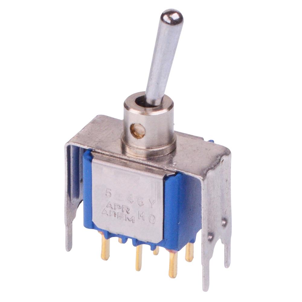 5246Y6CDB13 APEM On-On Miniature PCB Toggle Switch DPDT — Switch ...