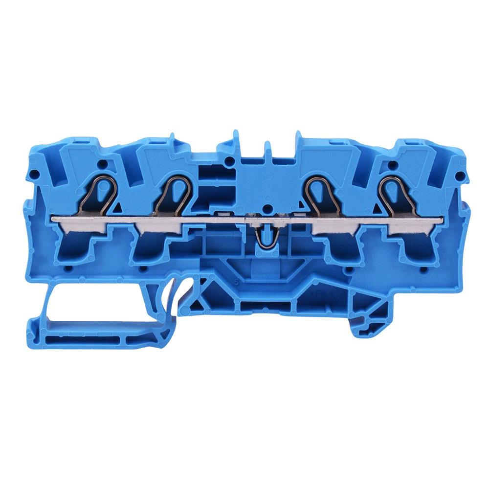 2004-1404 WAGO Blue 4-Way DIN Rail Mount Terminal Block 6mm² 32A ...
