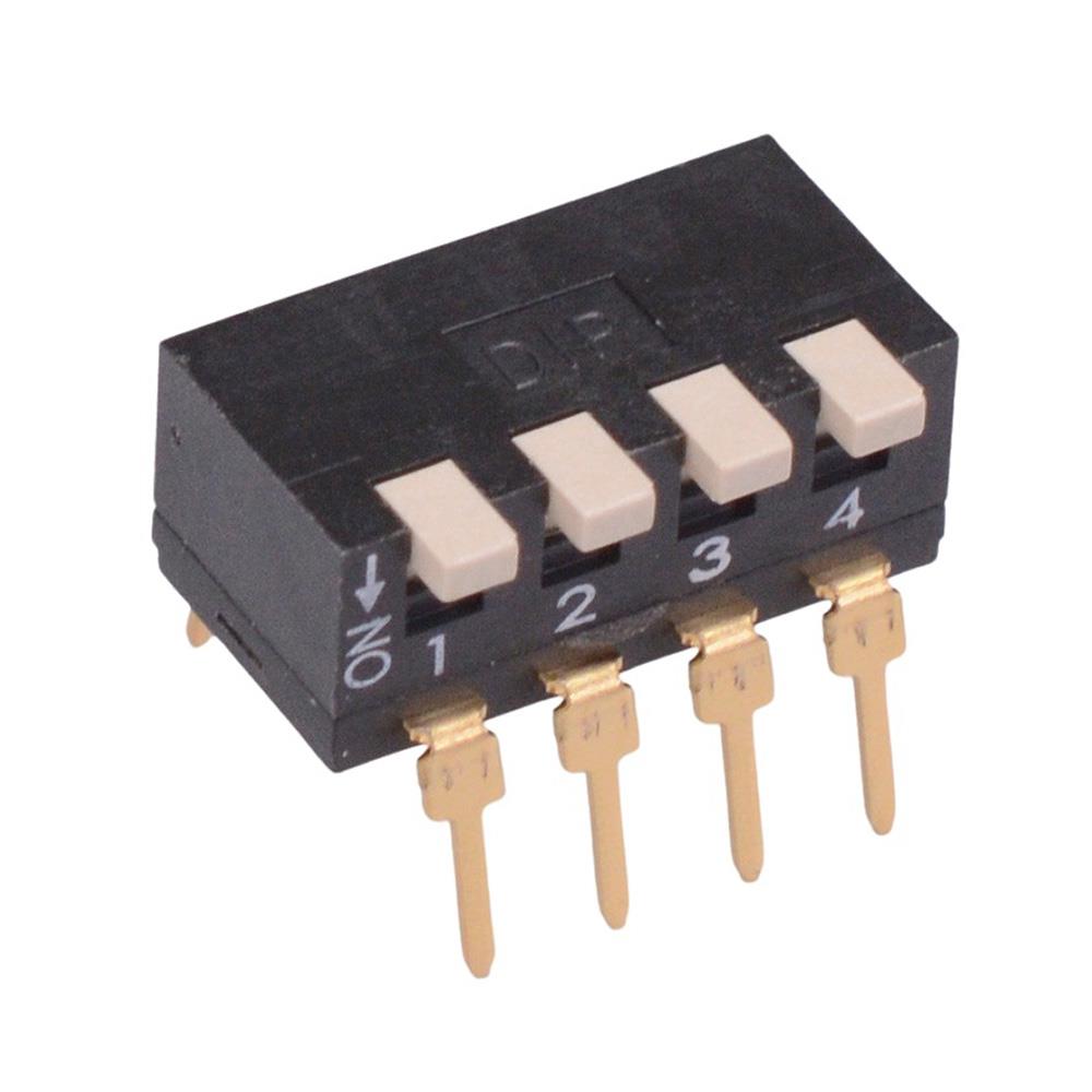 IKP0400101 4-Way Through Hole 2.54mm DIP Switch SPST APEM — Switch Electronics | Your One Stop ...