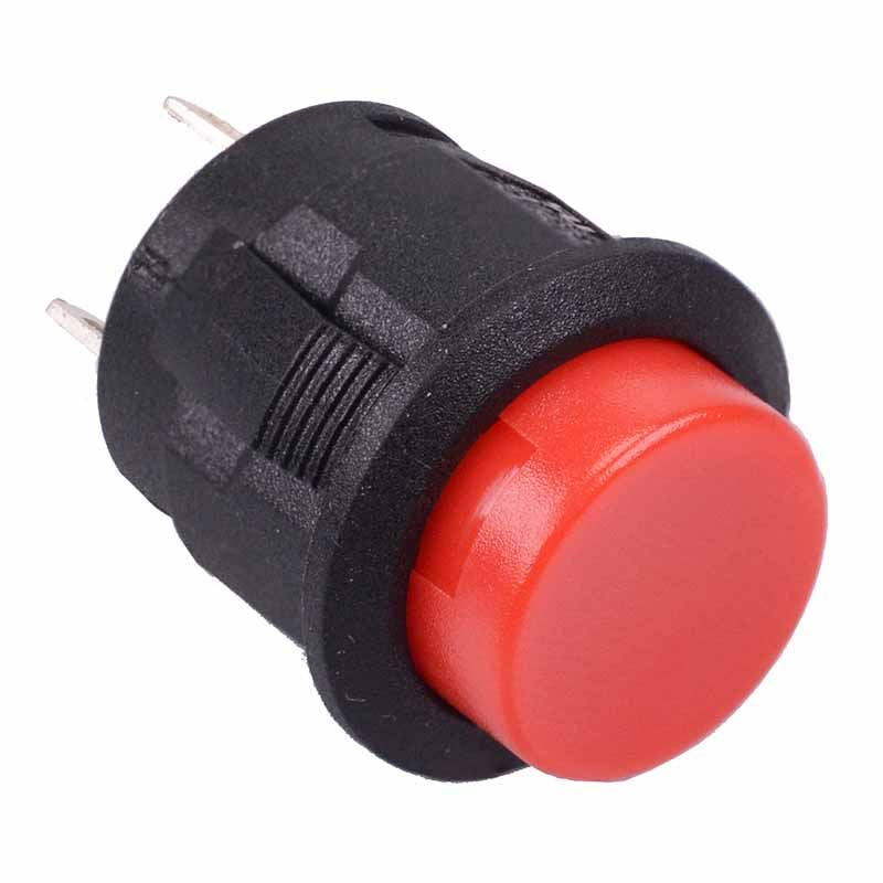 Red Off-(On) 15mm Push Button Momentary Switch SPST R13-523A — Switch ...
