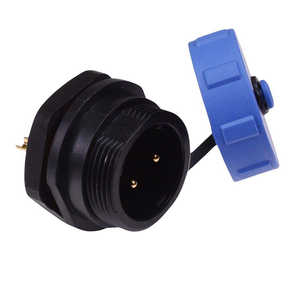 2 Pin Waterproof W17 Male Socket Panel Mount Connector IP68 10A ...