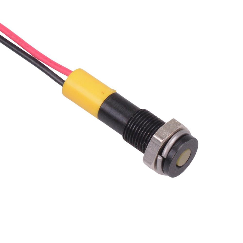 Q6F3BXXY28E Yellow Flush 6mm 28VDC LED Panel Indicator IP67 APEM ...