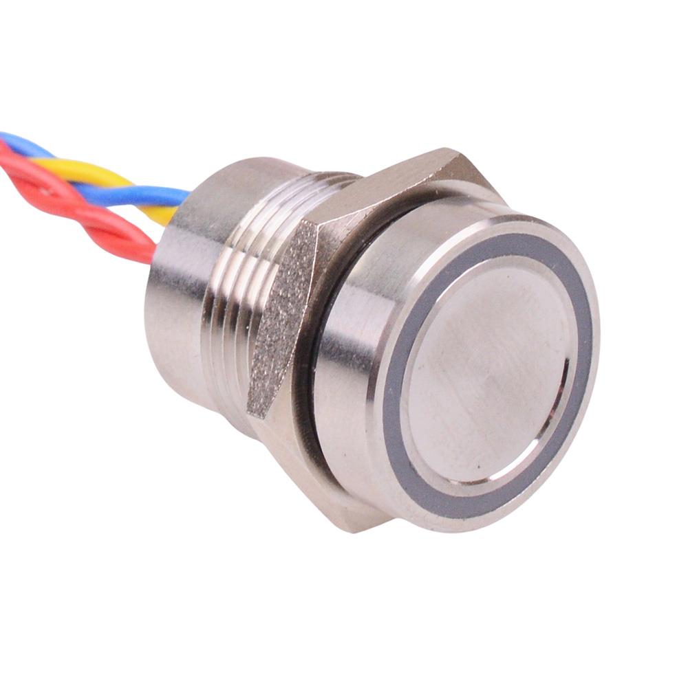 PBAR1AFB000A0Y APEM Yellow LED 5VDC Momentary NO 16mm Piezo Switch Pre ...