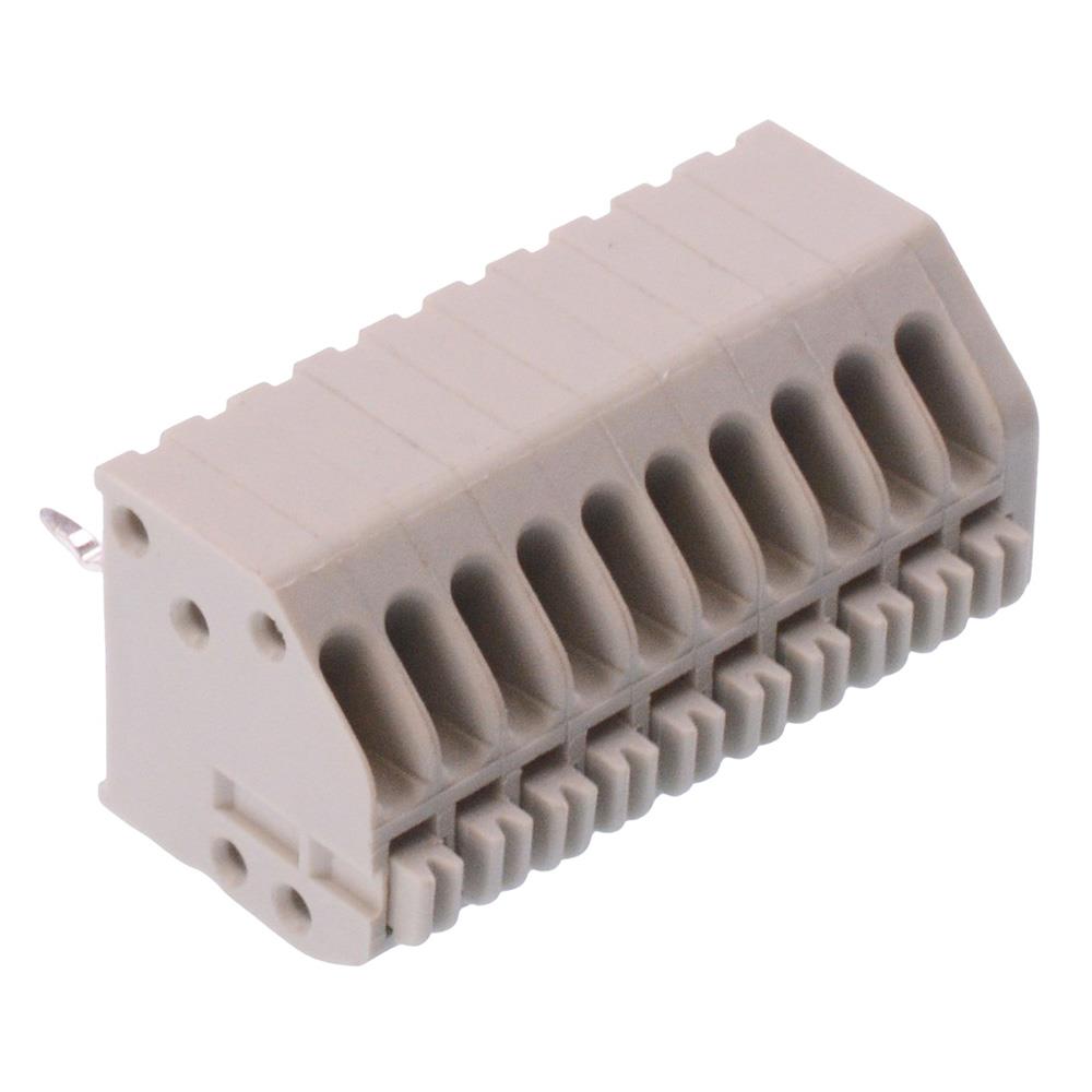 10-Way 2.5mm 45° Screwless PCB Terminal Block Grey 2A 300V — Switch ...