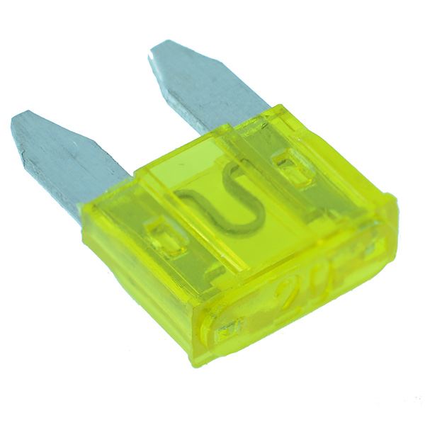 20A Mini Automotive Blade Fuse Yellow — Switch Electronics | Your One ...