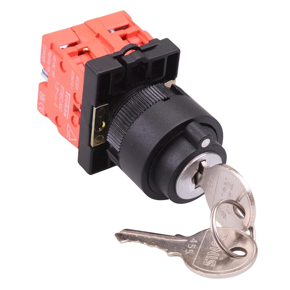Techna PtecK3MRA 3 Position Momentary Plastic Key Switch 10A 2NC ...