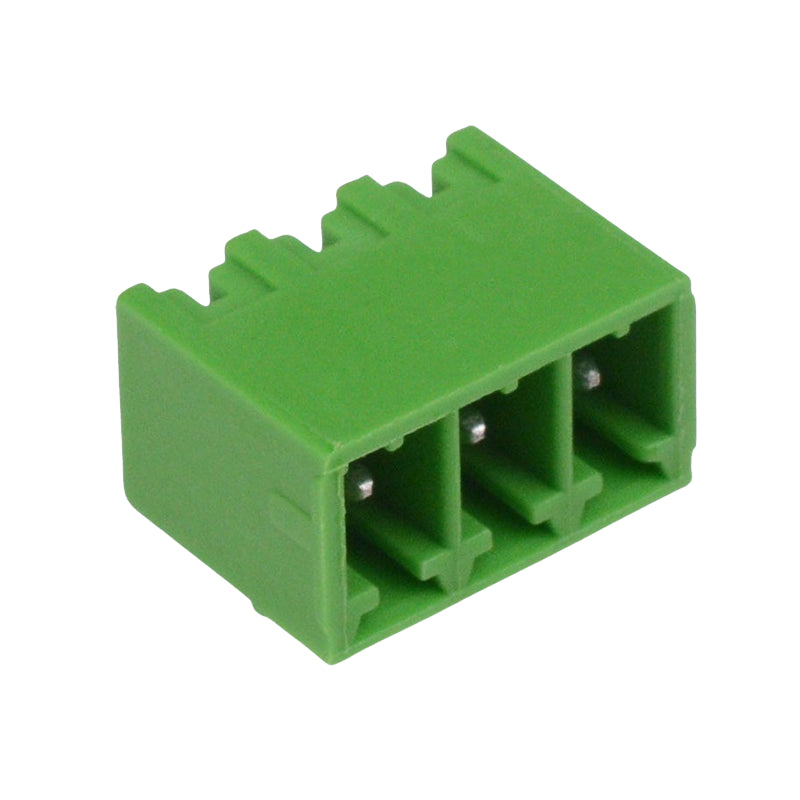 3-Way 3.81mm Vertical PCB Header Closed Ends Green 10A 300V — Switch ...