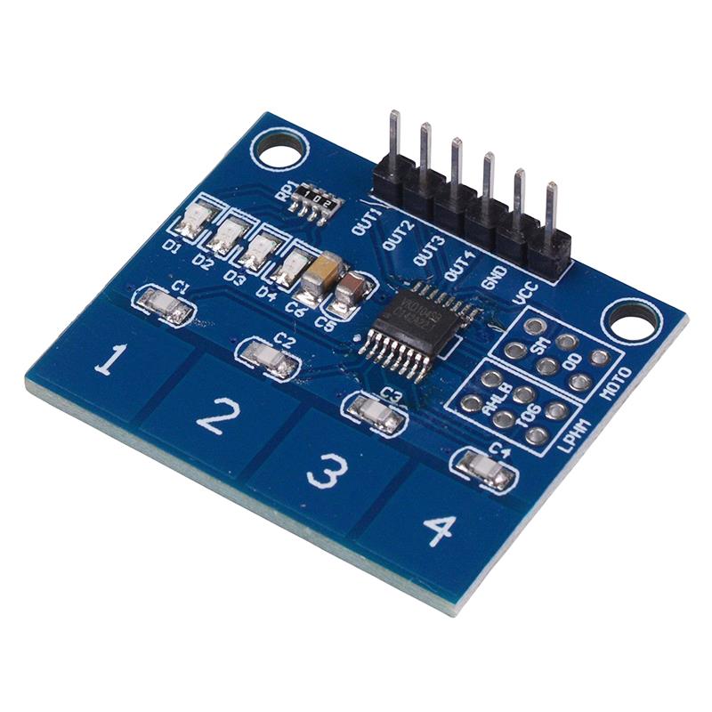 TTP224 4 Channel Capacitive Touch Button Module — Switch Electronics ...