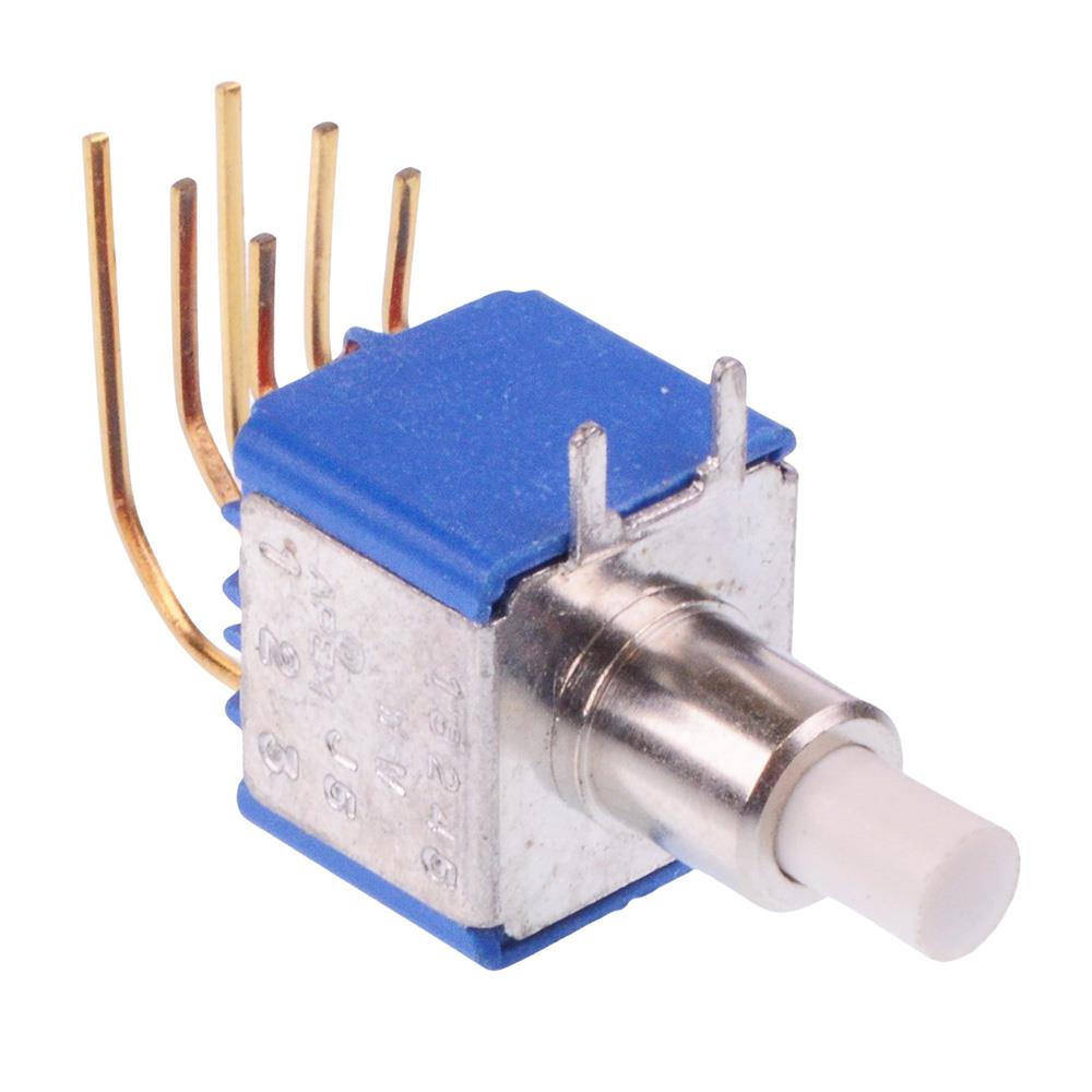 18245WWCD3 On-(On) Right Angle Momentary PCB Push Button Switch DPDT 0 ...