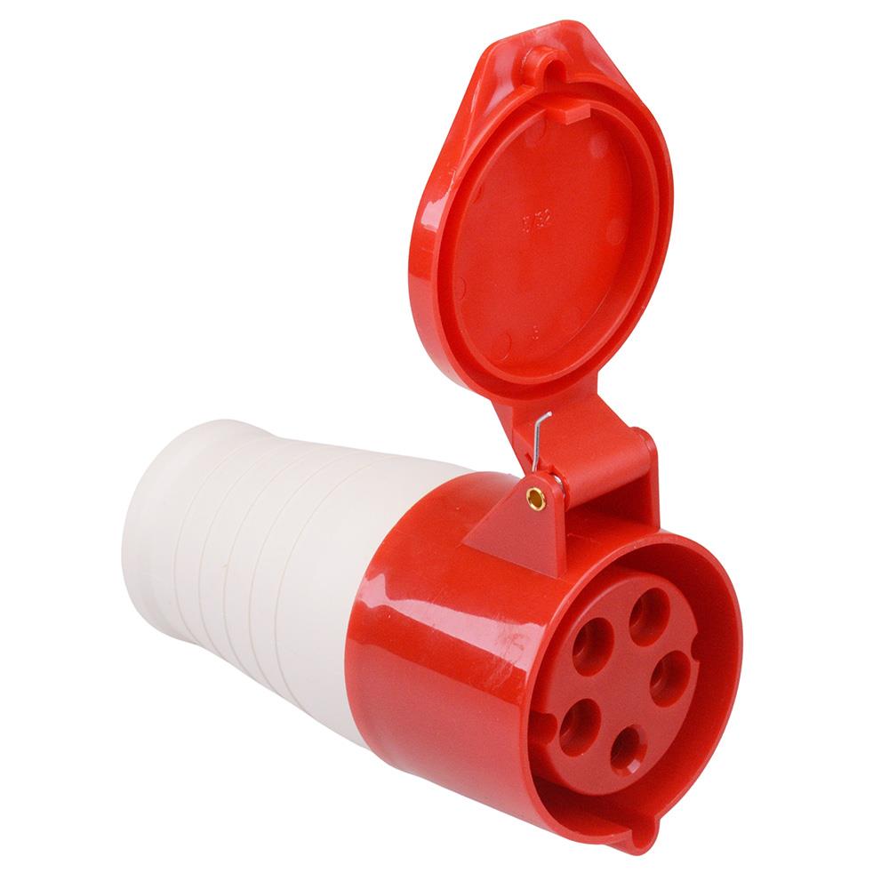 Red 32A 415V 3P+N+E Industrial Socket IP44 — Switch Electronics | Your ...