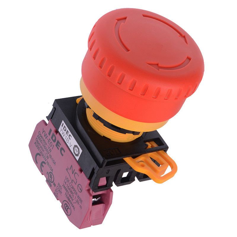 YW1B-V4E01R 22mm Emergency Stop Switch SPST 1NC IDEC — Switch ...