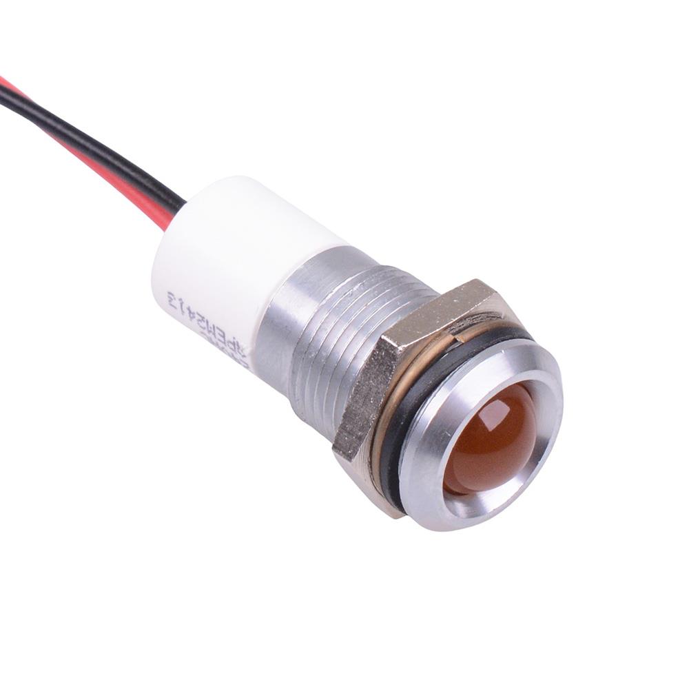 Q14P3GXXO24AE Orange Prominent 14mm 24V LED Panel Indicator IP67 APEM ...