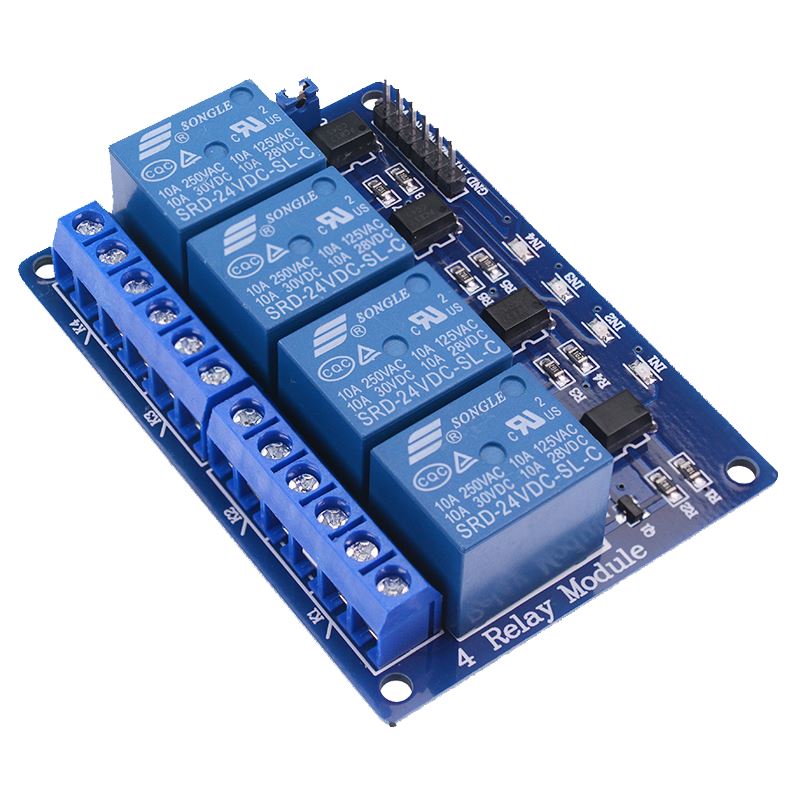 24V 4-Channel Relay Board Module — Switch Electronics | Your One Stop ...