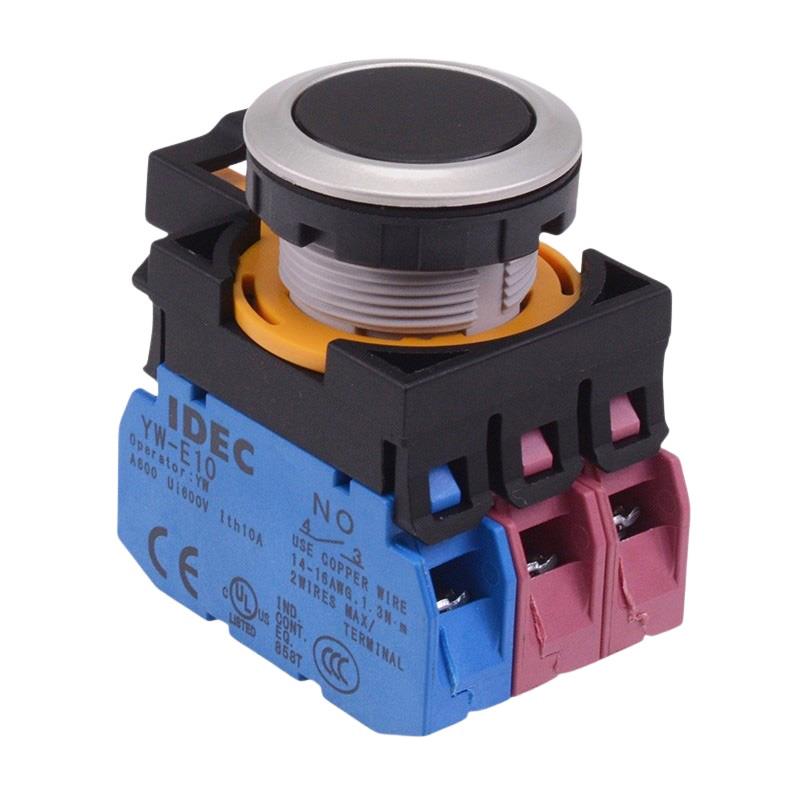 CW4B-A1E12B Black Metallic Maintained Push Button Switch 1NO-2NC IP65 ...