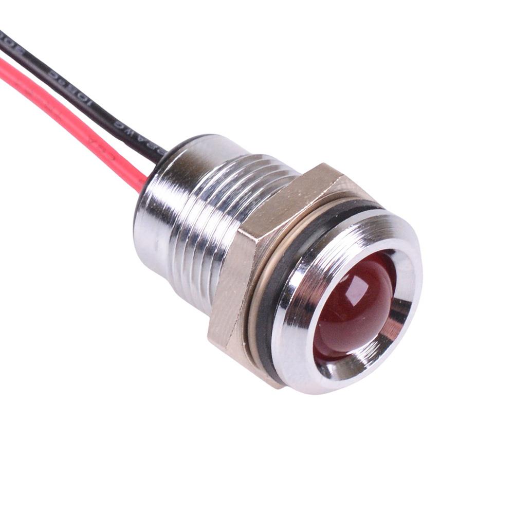 Q14P5CXXR28E Red Prominent 14mm 28VDC LED Panel Indicator IP67 APEM ...