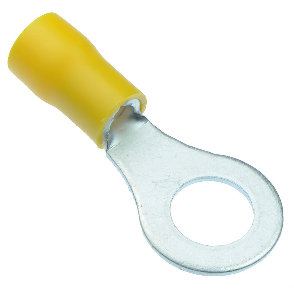 Yellow 8.4mm Insulated Crimp Ring Terminal (Pack of 100) — Switch ...