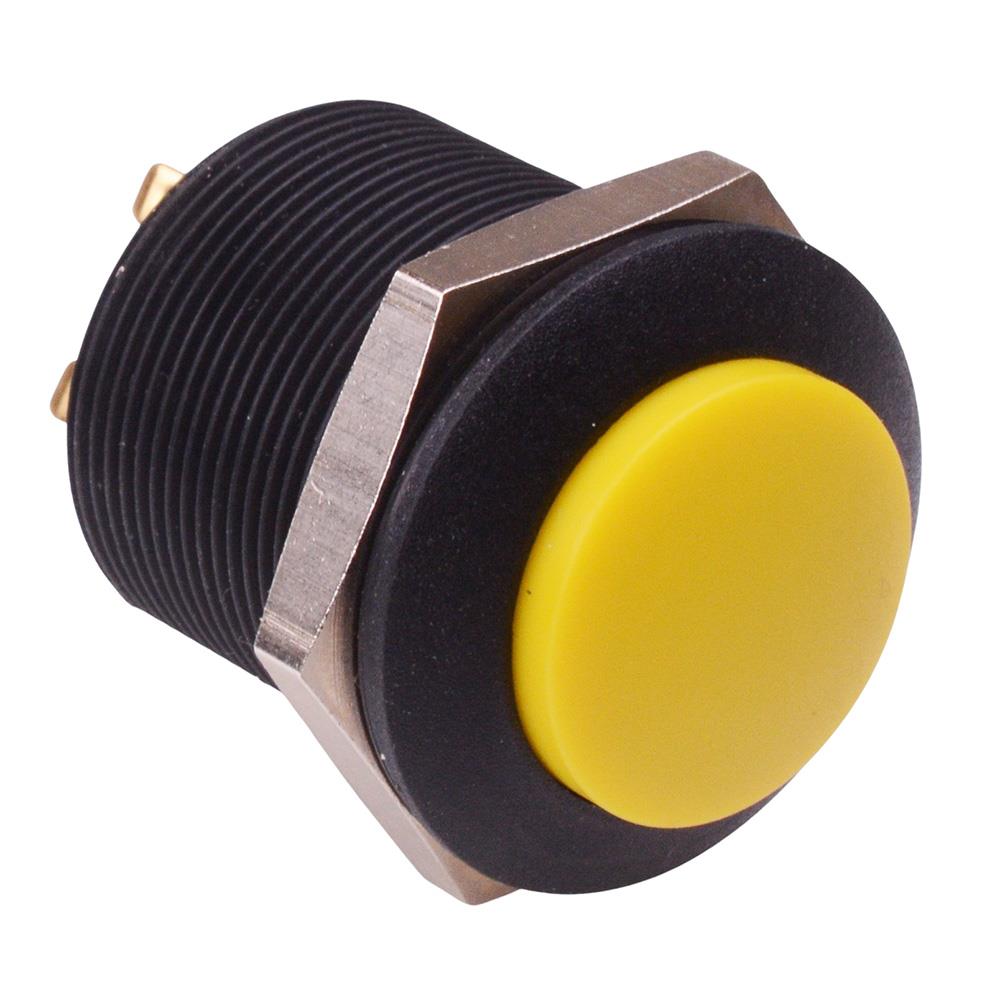 FPAR3B1452X0X APEM Yellow Off-(On) Momentary 24mm Push Button Switch D ...