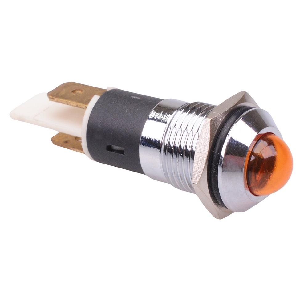 Yellow LED 14mm Metal Panel Indicator 24V — Switch Electronics | Your ...