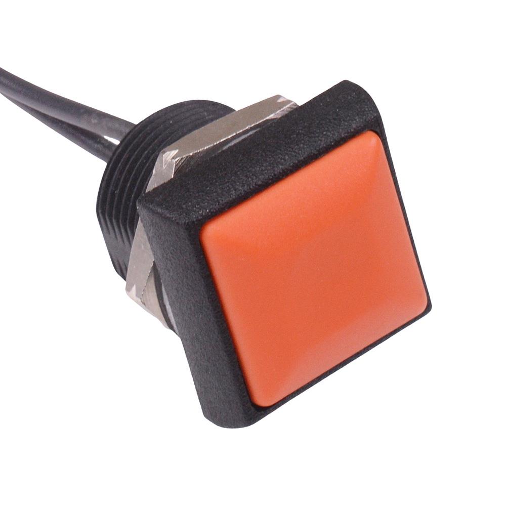 IRC3F492 APEM Orange Square 16mm Momentary NO Push Button Switch Prewi — Switch Electronics ...
