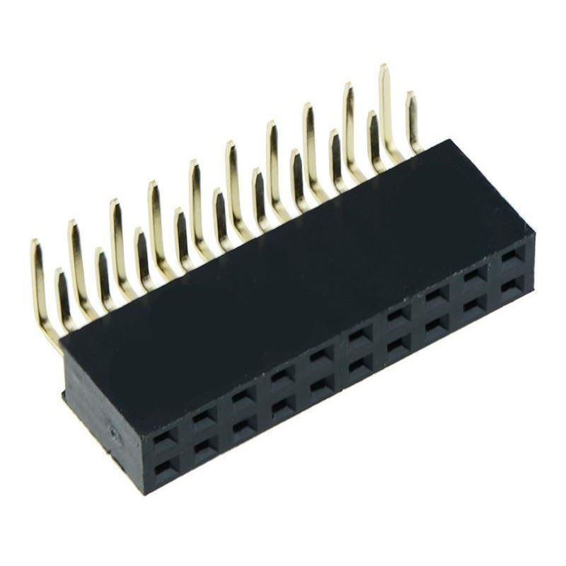 20-Way Double Row Right Angle PCB Socket 2.54mm — Switch Electronics ...