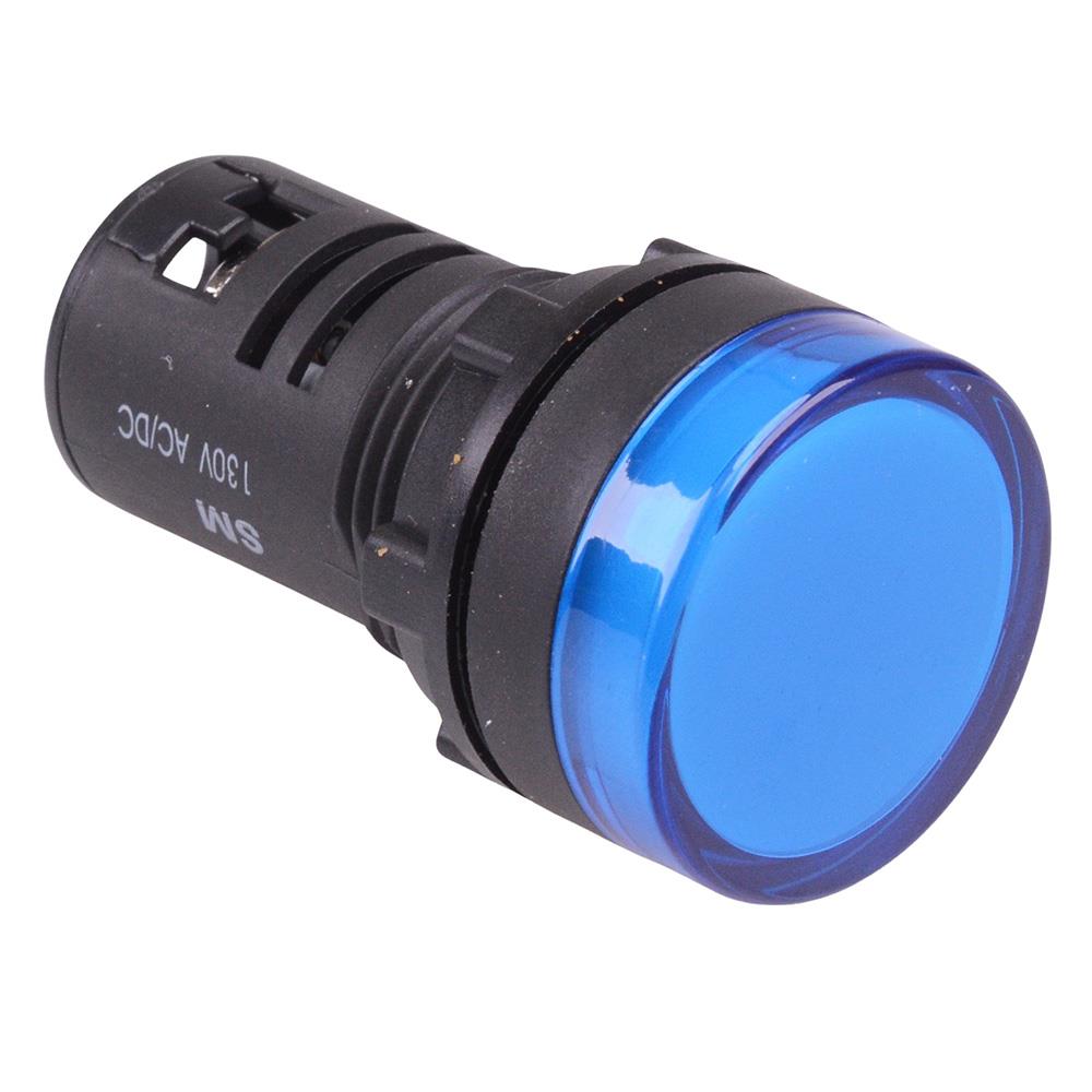 Blue 22mm LED Pilot Indicator Light 130V — Switch Electronics | Your ...