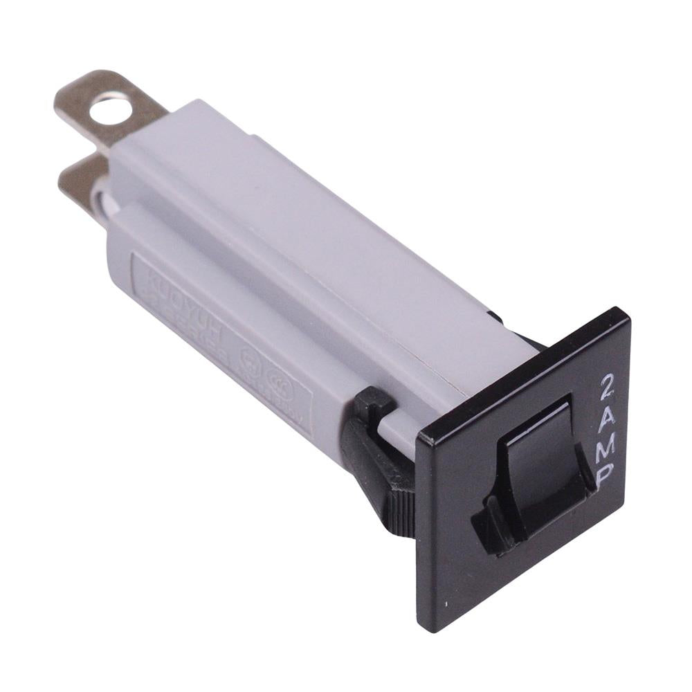 2A Push to Reset Panel Mount Thermal Circuit Breaker 50VDC — Switch ...