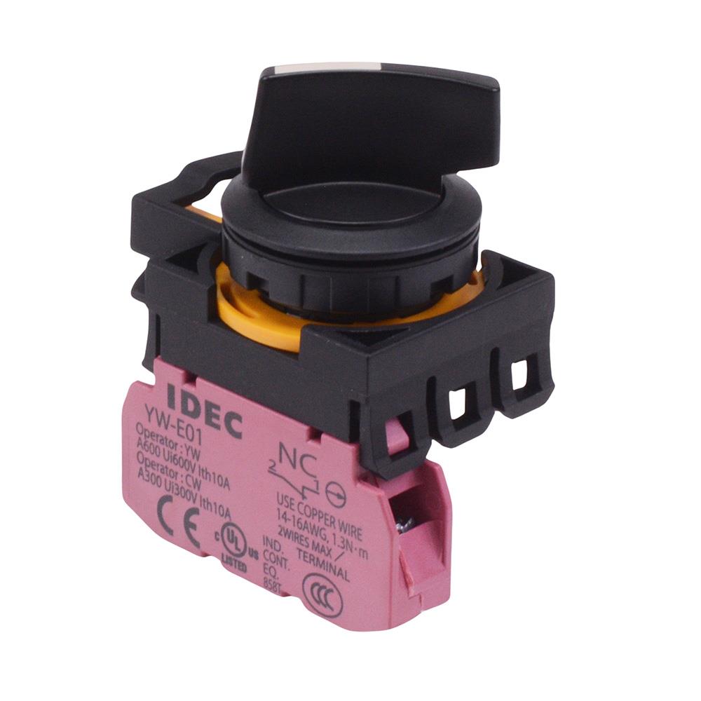 CW1S-2E01 2 Position Selector Switch 1NC IP65 IDEC — Switch Electronics ...