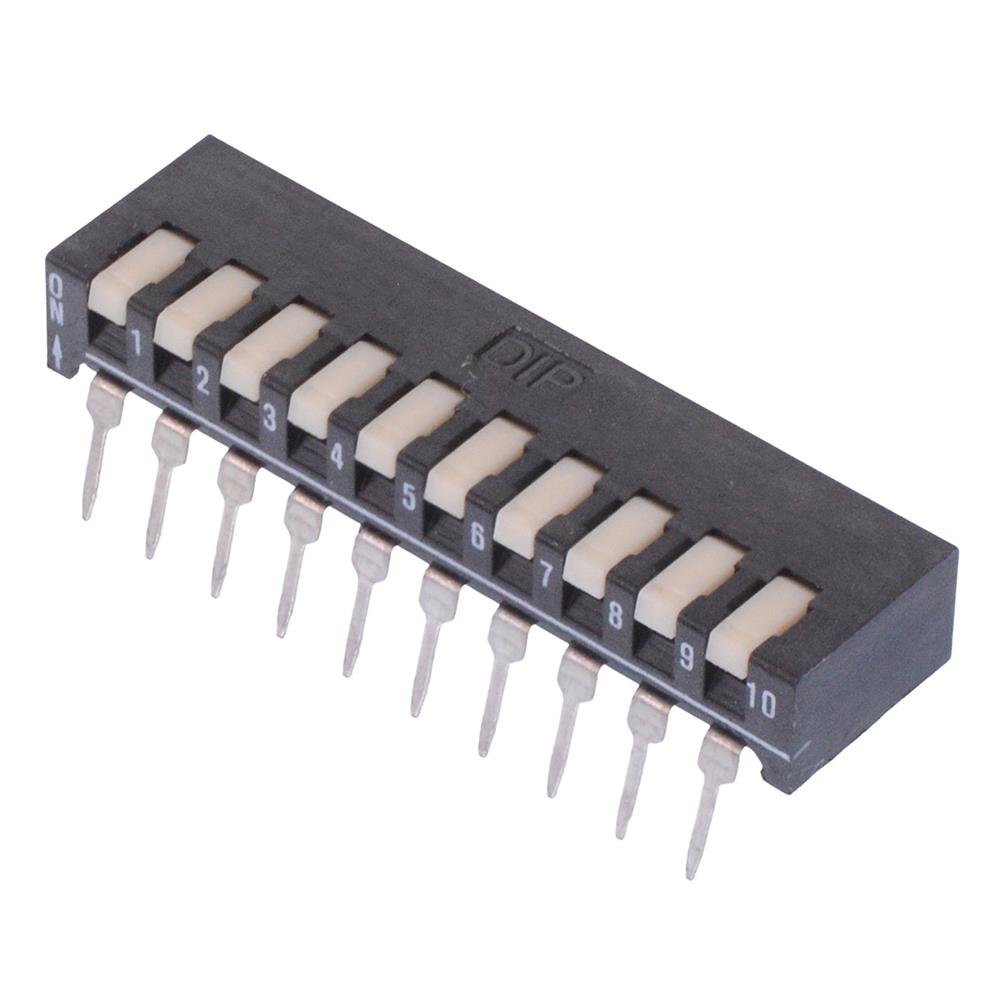PI100900 APEM 10-Way 2.54mm Sealed Piano Low Profile DIP Switch SPST — Switch Electronics | Your ...