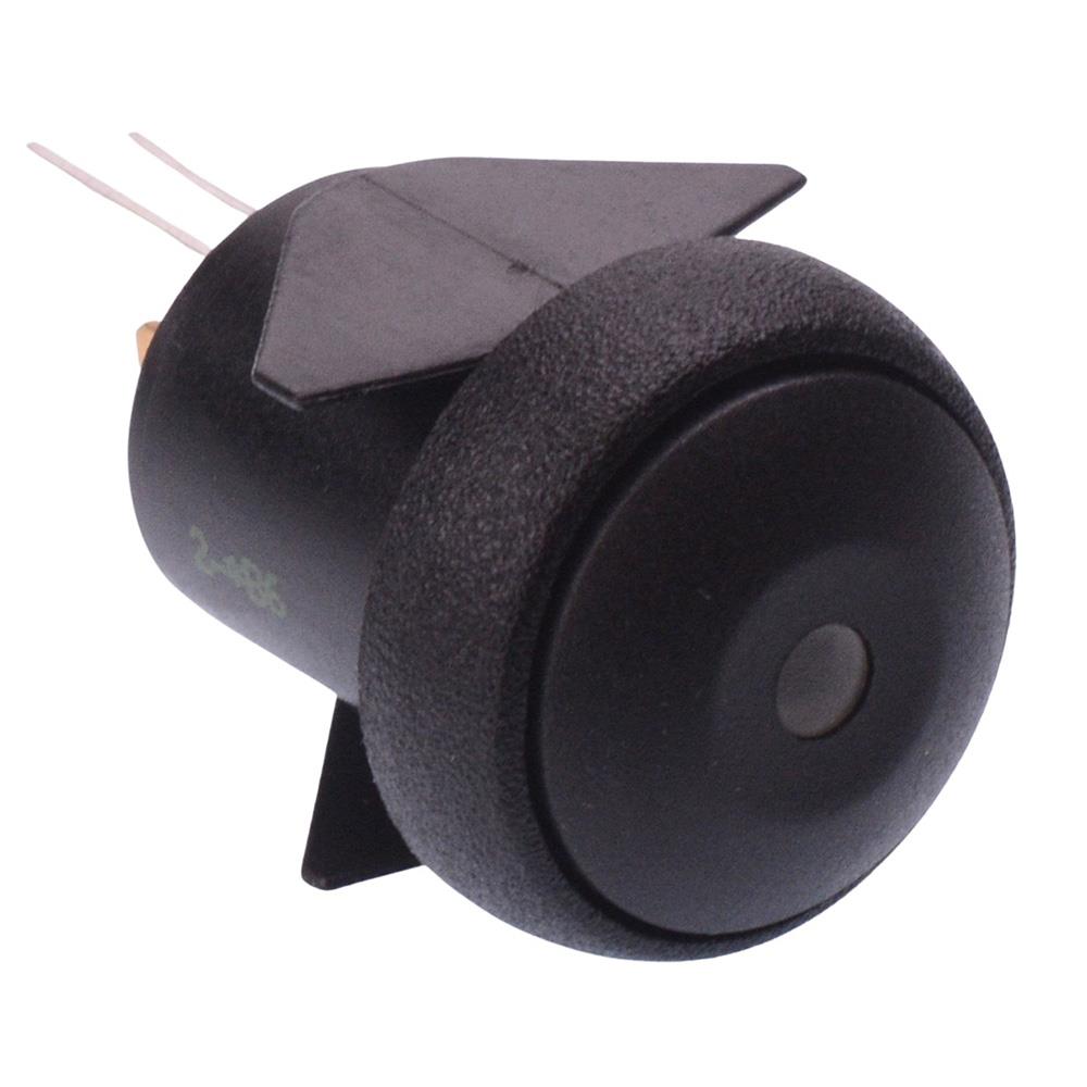 IQR1S422L0Y APEM Yellow LED Black Round Snap-In Latching 12mm Push But ...