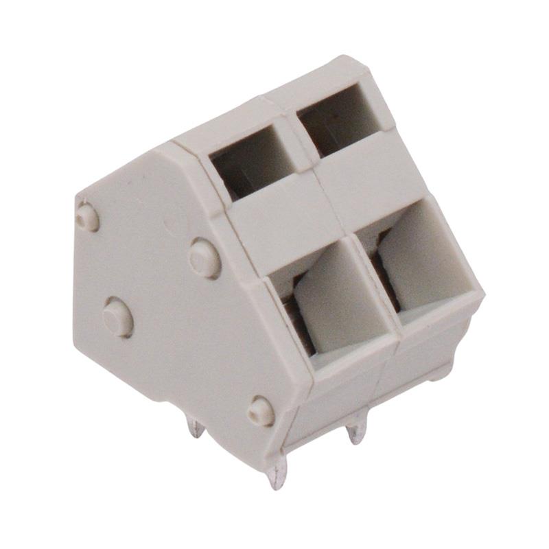 2-Way 5mm 45° Spring Clamp PCB Terminal Block Grey 15A 300V — Switch ...