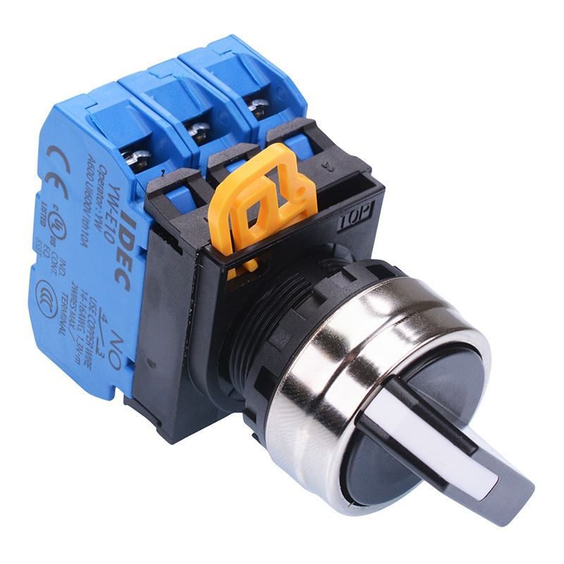 YW4S-2E30 22mm Metal Bezel 2 Position Maintained Selector Switch 3NO I ...