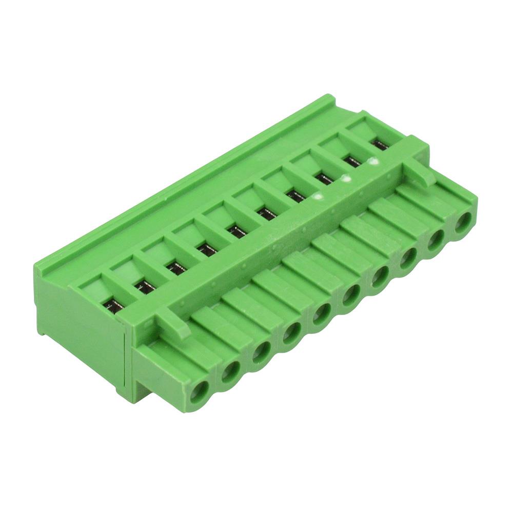10-Way 5.08mm Vertical Pluggable Terminal Block Green 15A 300V — Switch ...