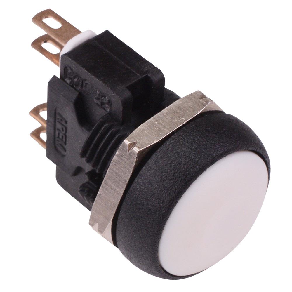IRR8Z272 APEM White Round 16mm Momentary Push Button Switch DPDT 5A IP ...