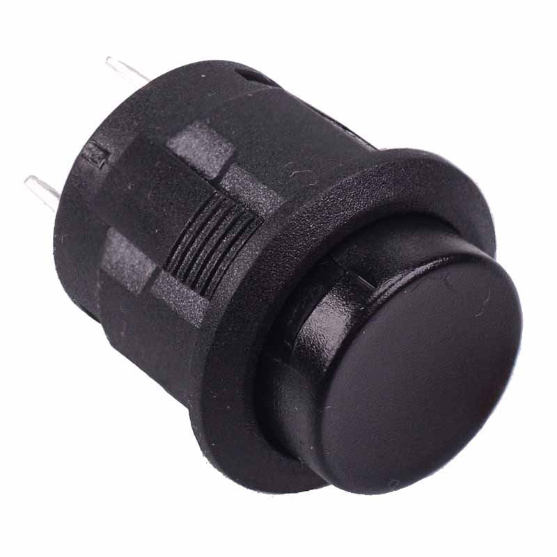 Black Off-(On) 15mm Push Button Momentary Switch SPST R13-523A — Switch ...