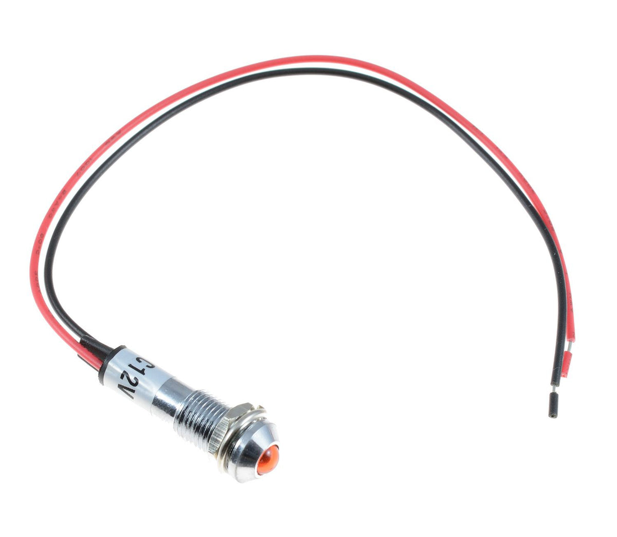 Red 8mm Prewired Panel Indicator LED Light 12V — Switch Electronics ...