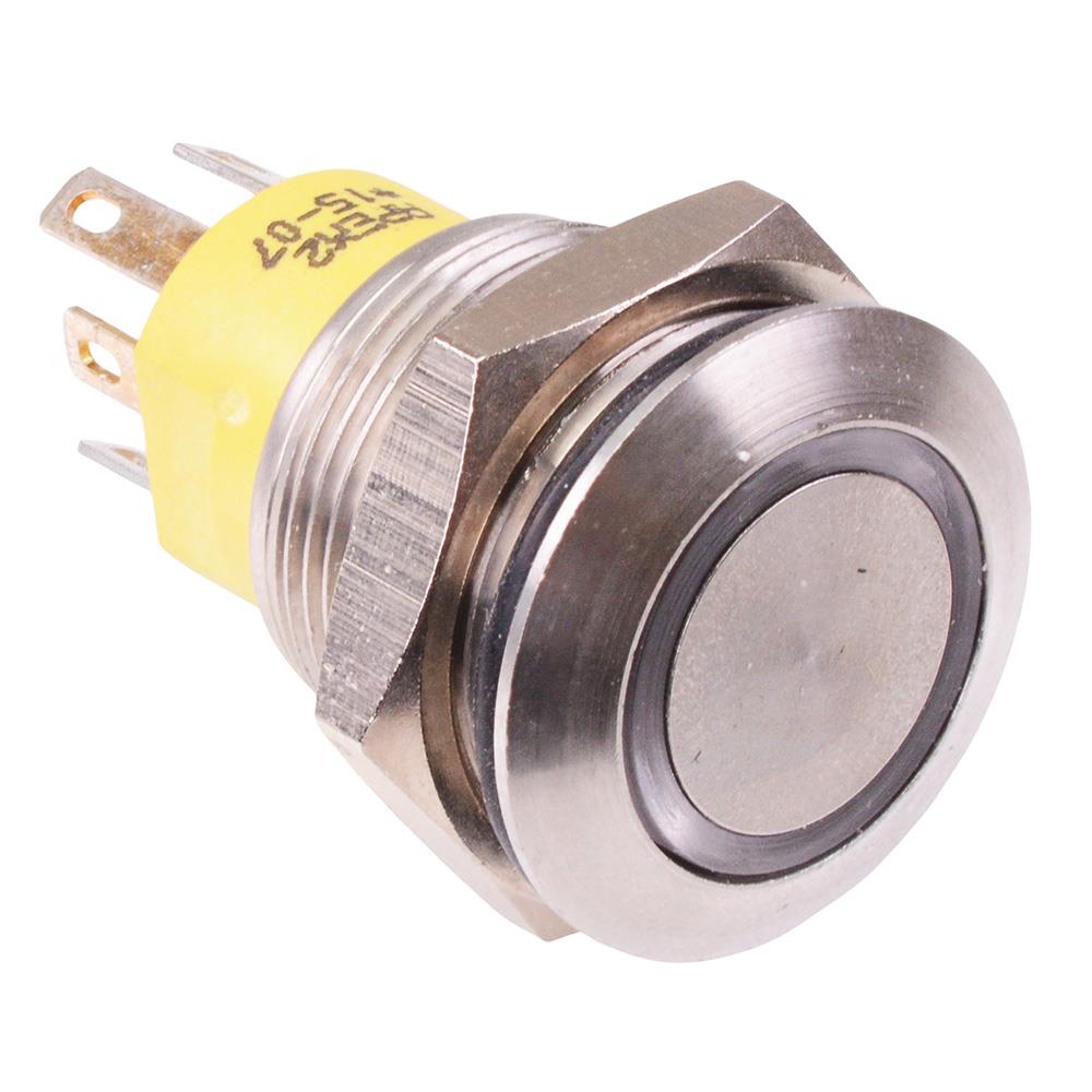 AV950220000840K APEM Yellow LED 19mm Momentary Anti Vandal Push Button ...