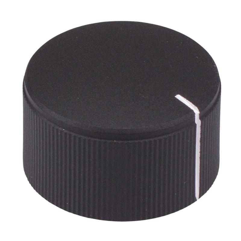 FC7253 25mm Black Aluminium 6mm Splined Knob CLIFF — Switch Electronics ...