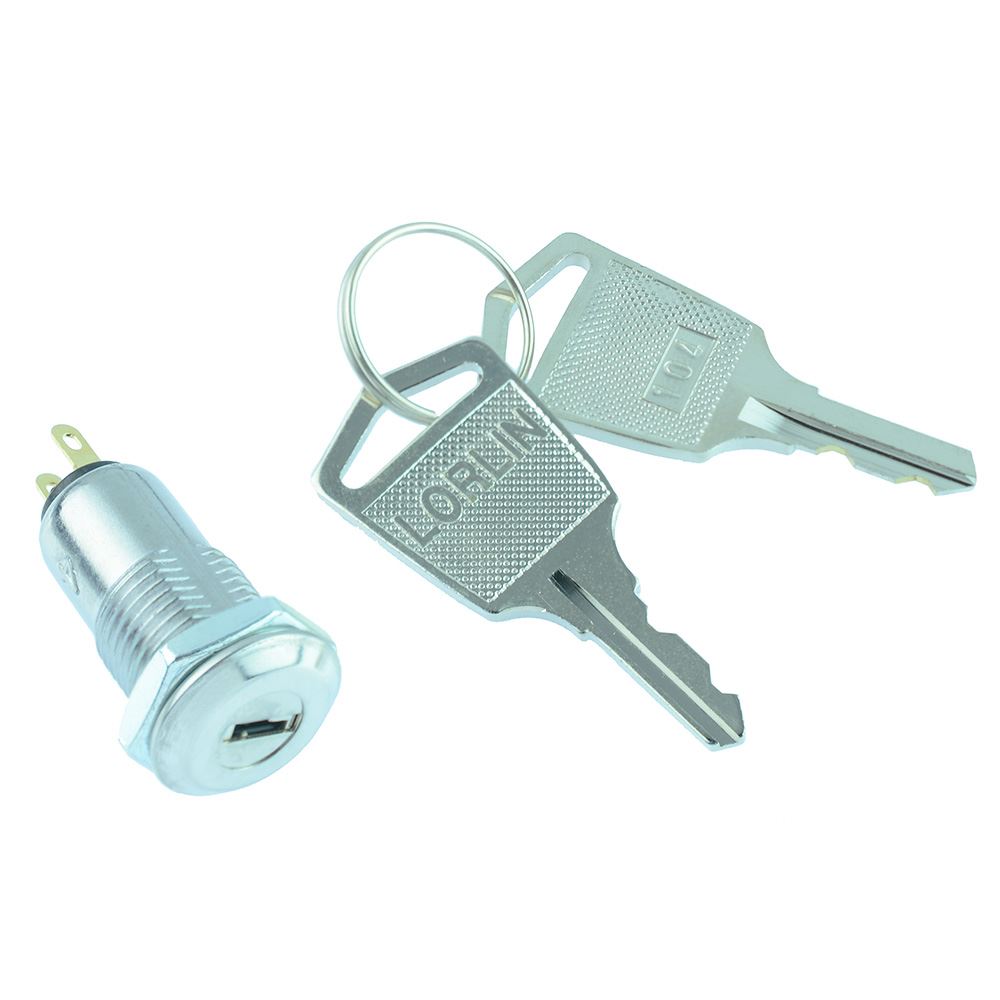 SKL-12-A-S-2 Off-On Keylock Key Switch SPST 500mA 12V — Switch ...