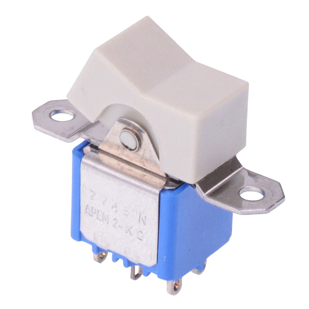 7746NA APEM Grey On-On Panel Mount Rocker Switch DPDT 4A 30VDC — Switch ...