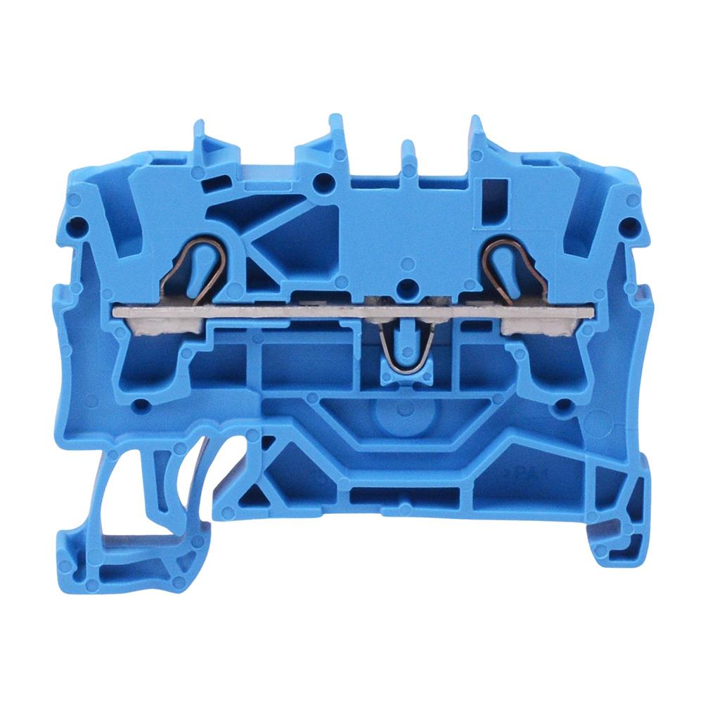2002-1204 WAGO Blue 2-Way DIN Rail Mount Terminal Block 4mm² 24A ...