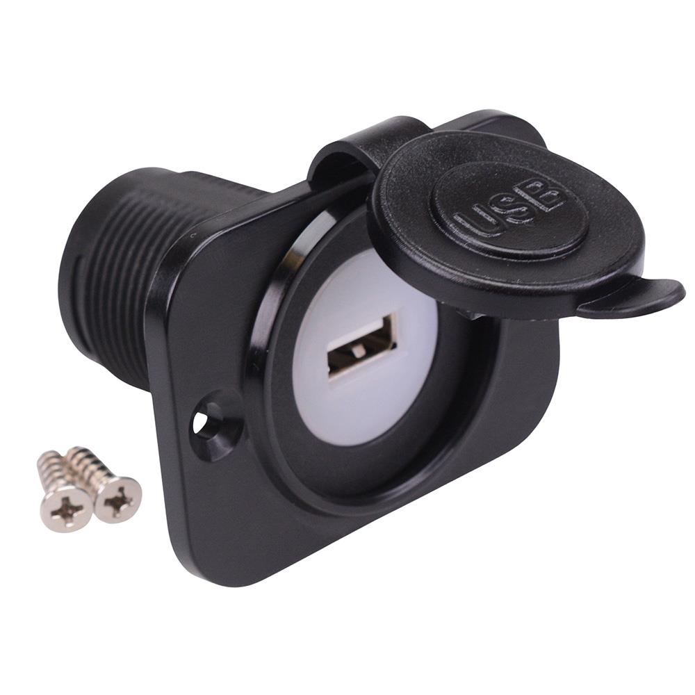 USB-A 5V 2.1A Panel Mount Socket with Flange A13-194APS-BB3 — Switch ...