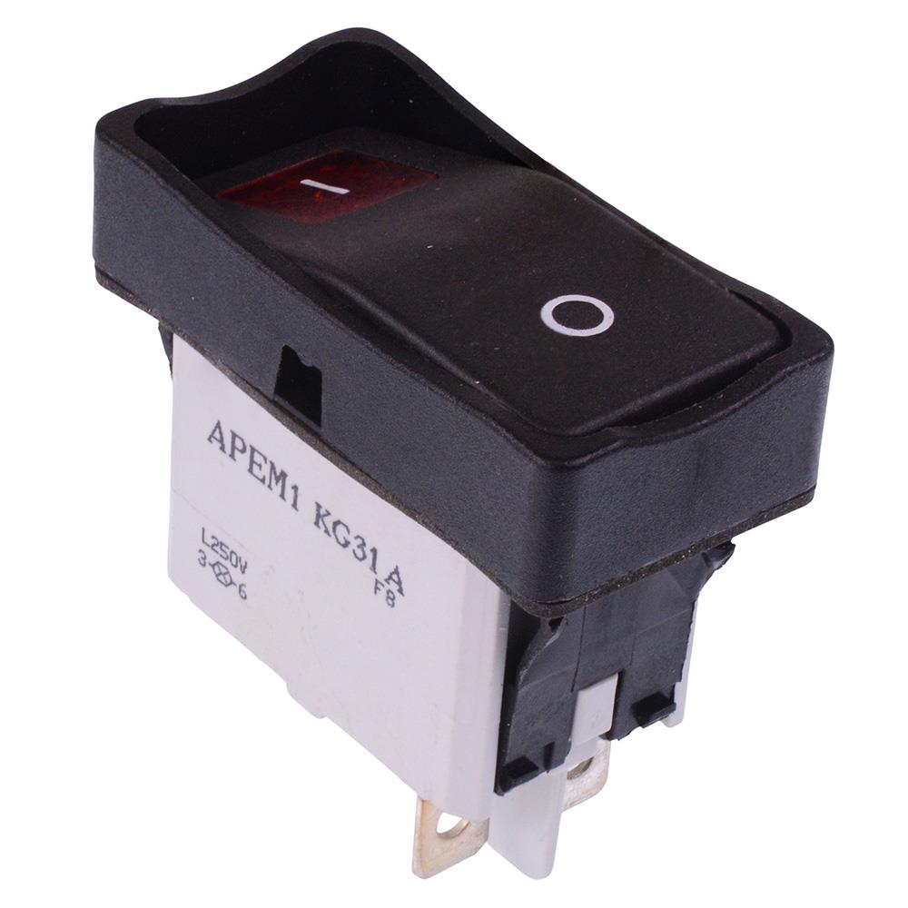 KG312A2NXD246XCV04XX03 APEM On-Off Red 250V illuminated Power Rocker S ...