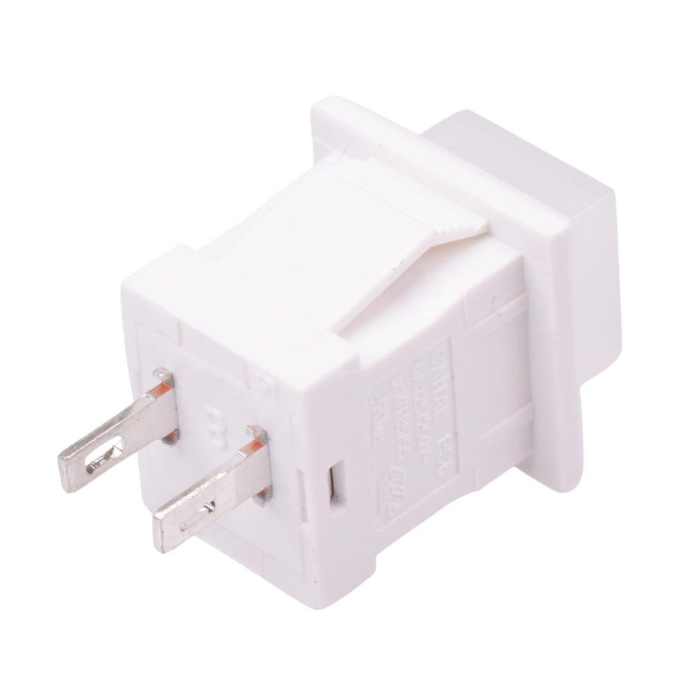 White On-Off Latching Square Push Button Switch SPST 6A — Switch ...